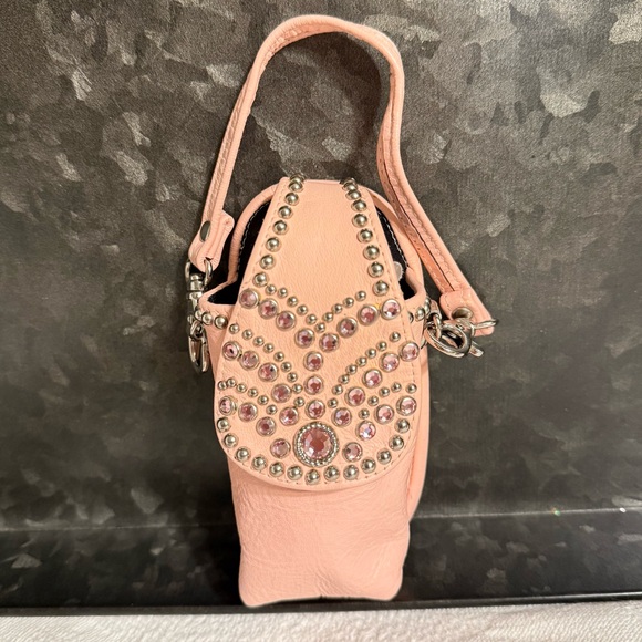 Kippys | Bags | Vintage Kippys Studded Rhinestoneleatherbag Mini Pouch ...